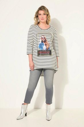 Miamoda T-Shirt Sweatshirt Ringel Frauen-Motiv 3/4-&Auml;rmel