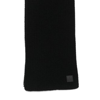 Saint Laurent Chunky-knit Logo-patch Scarf