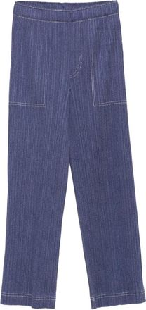 Pleats Please Issey Miyake Hose mit Taschendetail - Blau