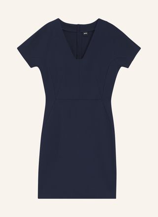 HUGO BOSS Jersey-Kleid Eduvis Slim Fit blau