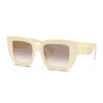Miu Miu Quadratische Sonnenbrille - - Accessories - Damen - Wei&szlig; - 51 MM