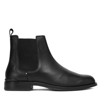 Tommy Hilfiger Klassische Stiefeletten Tommy Hilfiger Corporate Cheslea FM0FM05578 Schwarz