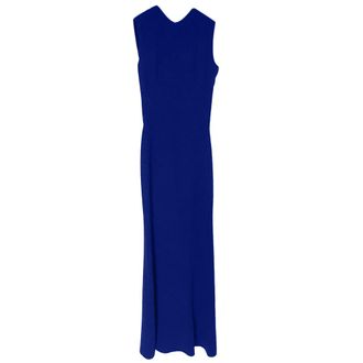 Victoria Beckham Blue Sleeveless Gown Size S