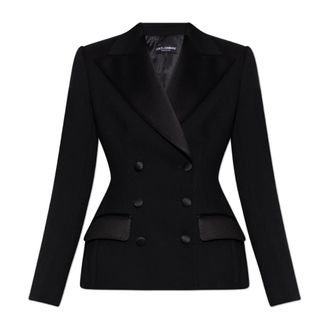 Dolce & Gabbana Wollblazer - - Jackets - Damen - Schwarzk - XS