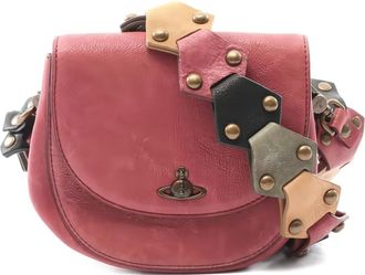 Vivienne Westwood 2010 Patty Saddle Schultertasche mit Nieten - Rosa