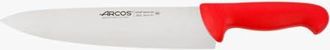 Arcos K&uuml;chenmesser Cheferies 2900 - Edelstahl Nitrum 25 cm - Griff aus Polypropylen, Farbe Rot - Farbidentifikationssystem - Silber, Essentiell f&uuml;r Widersta