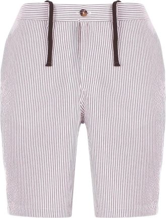 MC2 Saint Barth Homme, Shorts, Brun, Taille: XL Short ray&eacute; en coton