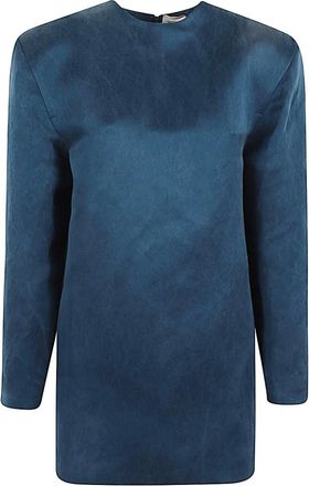 Saint Laurent Damen, Kleider, Blau, SGr&ouml;&szlig;e