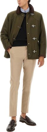 Fay Wool-Polyamide Blend Trench Coat - Green