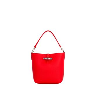 Longchamp Femme, Sacs, Rouge, Taille: ONE Size Le Roseau XS Bucket Bag