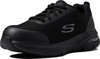 Skechers Homme Arch Fit SR Ringstap Baskets, Noir/Blanc, 45.5 EU