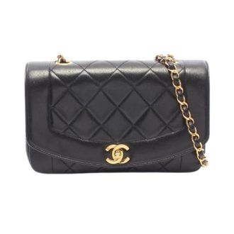 Chanel Pre-owned Matelass&eacute; Diana Flap Lammleder Umh&auml;ngetasche - - Pre-owned - Damen - Schwarzk - ONE SIZE