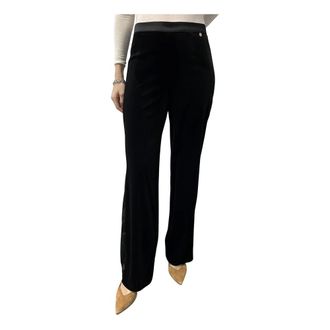 Liu Jo Femme, Pantalons, Noir, Taille: 42 FR Pantalon Long en Jersey