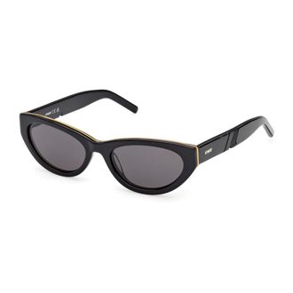 K-Way Femme, Accessoires, Noir, Taille: 54 MM Lunettes de soleil Cat-Eye pour femmes en noir brillant