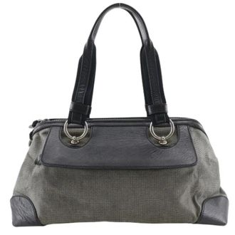 Bottega Veneta Pre-owned Canvas Schultertasche - - Pre-owned - Damen - Grau - ONE SIZE