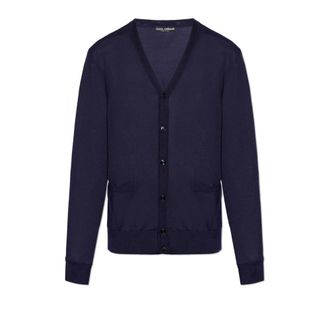 Dolce & Gabbana Seidenstrickjacke - - Knitwear - Herren - Blau - L