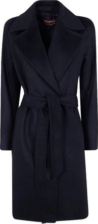Max Mara Knielanger Mantel - Schwarz