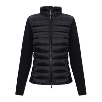 Moncler Cardigan mit gesteppter Vorderseite - - Knitwear - Damen - Schwarzk - M