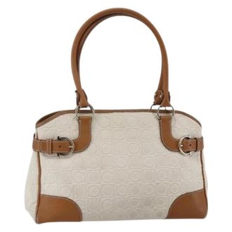 Ferragamo Sac &agrave; main en cuir Pre-owned - Femme - Pre-owned - Beige - Taille: ONE Size
