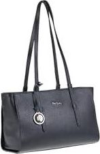 Pierre Cardin Sac &agrave; bandouli&egrave;re en cuir v&eacute;ritable pour femme Fabriqu&eacute; en Italie 42 x 21,5 x 12,5 cm 1984, Noir, Taille unique