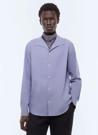 Fursac Chemise &agrave; col bateau en popeline coton - Taille XL - Homme