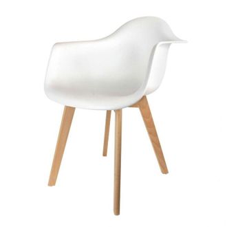The Home Deco Factory The Home Deco Factory - Fauteuil scandinave - Blanc - Livraison gratuite
