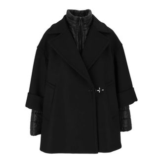 Fay Cappa Double Staccab Trap Righe - Femme - Manteaux - Noir - Taille: 42 FR