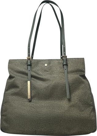 Borbonese Femme, Sacs, Vert, Taille: ONE Size Grand Sac à Bandoulière pour les Courses