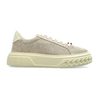 Casadei Femme, Chaussures, Beige, Taille: 39 1/2 EU Baskets &agrave; Fil Lurex