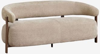 Sklum Canap&eacute; 2 places en tissu chenille et fer Jolie SKLUM Marron Bois Fonc&eacute;