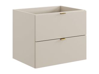 Vente-Unique H&auml;ngender Waschtischunterschrank - Beige - 60 cm - Lavena