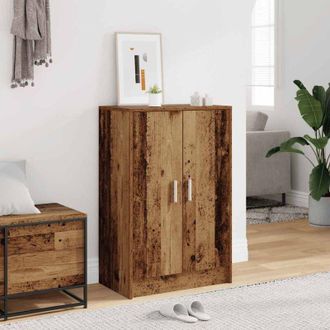 vidaXL Vidaxl - Armoire &agrave; chaussures vieux bois 60x35x92 cm bois ding&eacute;nierie