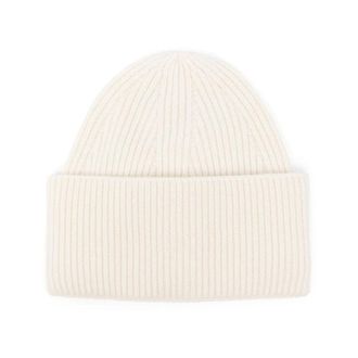 Laneus Kaschmir Gestrickte Gerippte Krempe M&uuml;tze - - Accessories - Herren - Beige - ONE SIZE