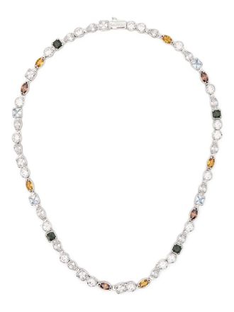 Darkai Halskette mit verschiedenen Schmucksteinen - Silber