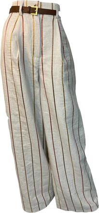 Vicolo Femme, Pantalons, Beige, Taille: 38 FR Wide Pantalons