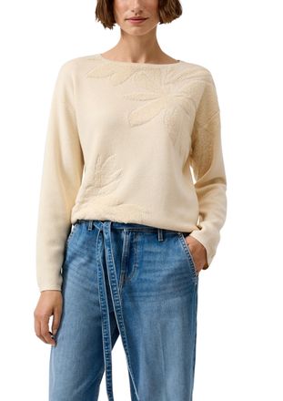 s.Oliver Pullover mit dekorativem Strickmuster