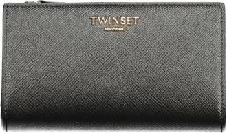Twinset Portefeuille en cuir Saffiano avec fermeture &eacute;clair - Femme - Accessoires - Noir - Taille: ONE Size