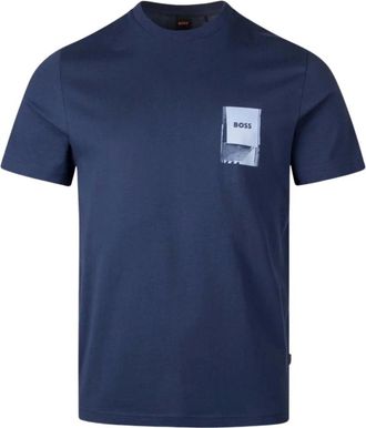 HUGO BOSS Homme, Tops, Bleu, Taille: M T-shirt Uni