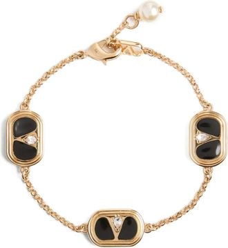 Valentino Garavani Oval Armband mit Verzierung - Gold