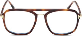 Tom Ford Eyewear lunettes de vue à monture pilote - Marron