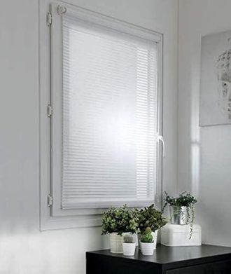 Madéco Verdunklungsrollo, Polyester Stoff, Blau Zink, 35l x 170L cm