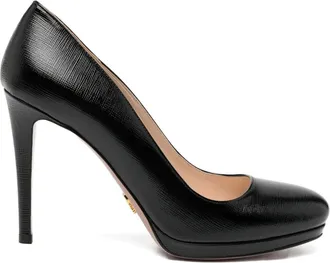 Prada escarpins en cuir Saffiano 120 mm - Noir