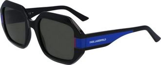 Karl Lagerfeld Femme, Accessoires, Noir, Taille: 53 MM Square Lunettes de soleil