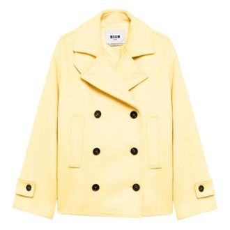 Msgm Caban Mantel - - Coats - Damen - Gelb - S