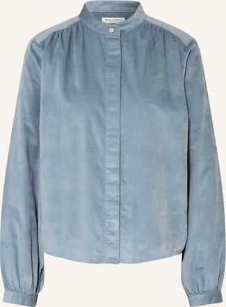 Marc O'Polo Marc Opolo Samtbluse blau