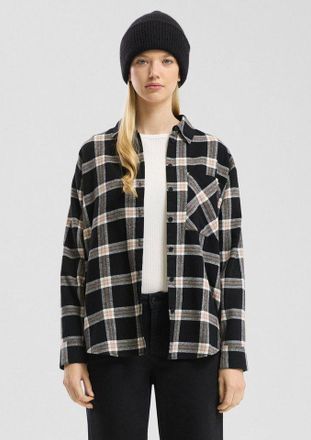 QS by s.Oliver Langarmbluse Bluse Flanellhemd mit Karomuster