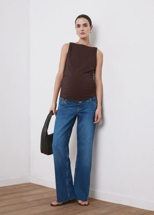Mango Top ajust&eacute; &agrave; fronces marron - Femme - S - MANGO