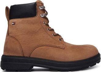 Tommy Hilfiger Schn&uuml;rschuhe Th Flag Resistant Lace-Up Boot FW0FW09576 Beige