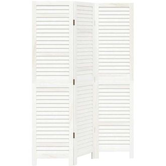 vidaXL Vidaxl - Cloison de s&eacute;paration 3 panneaux en bois de paulownia massif - Dimensions 105-110 x 160 cm - Pour espaces int&eacute;rieurs - Facile &agrave; plier