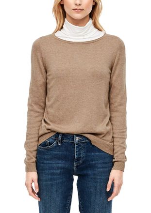 s.Oliver Damen 05.911.61.7013 Pullover, per Pack Beige (Beige Melange 83W0), 34 (Herstellergr&ouml;&szlig;e: 34)